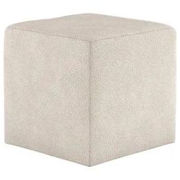 Hocker COTTA "Cuby", beige, B:40cm H:40cm T:40cm, 100% Polyester, Hocker, Sitzwürfel, Cube, Sitzhocker