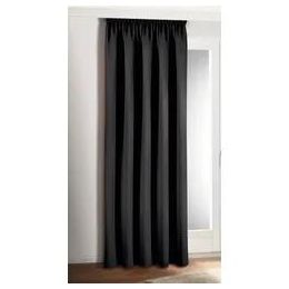 Vorhang HOMING "Bernd" Gr. 1, schwarz, B:140cm H:245cm, Polyester, Gardinen, Fertigschal