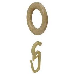 Gardinenring Liedeco, beige (natur), Ø:0,25cm, Materialmix, Gardinenbefestigungen