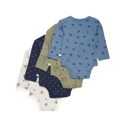 Pippi Babywear Kinder Langarmbody "Body LS AO-printed (4-pack)" in Gr&uuml;n | Gr.: 74