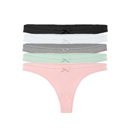 Yenita String Damen Gr&ouml;&szlig;e S dunkelgrau / mint / hellpink / schwarz / wei&szlig;