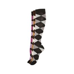 Yenita Knee High Socks female Brown, Purple, Black size 35-38