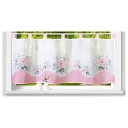 Weckbrodt-Gardinen Scheibengardine WECKBRODT "Sarah" Gr. 1, bunt (multi), B:120cm H:45cm, Voile, Polyester, Gardinen, Bistro, Voile, bedruckt, floral, HxB 45x120cm, Gardine, Store