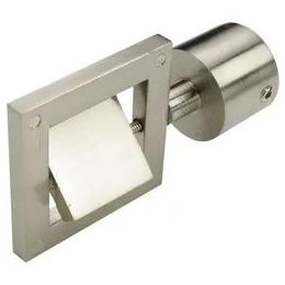 Gardinenstangen-Endstück Liedeco "Endstück, Endknopf edelstahl-optik "France" Toulon" Gr. 1, silber (edelstahlfarben), B:2,5 H:4,2 L:7, Gardinenstangenendstücke, Endstück, Endknopf Toulon, 1 Stück