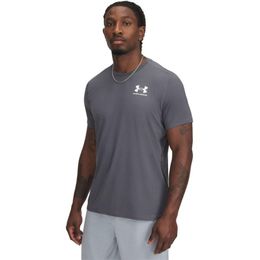 Under Armour Sportshirt "Heatgear Fitted T-Shirt" in Grau | Gr.: M