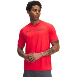 Under Armour Sportshirt "Tech Reflective T-Shirt" in Rot | Gr.: M