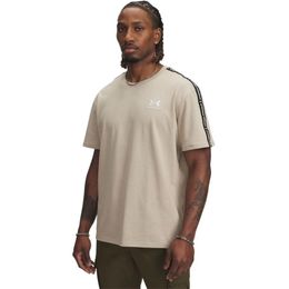 Under Armour Sportshirt "Icon Hwt Taping T-Shirt" in Braun | Gr.: 3XL