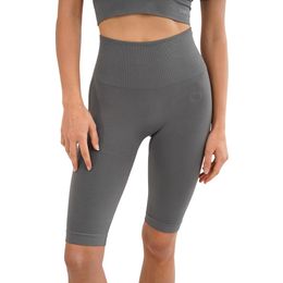 Stark Soul&reg; Stark Soul High Waist Radler-Shorts in Grau | Gr.: 40-42