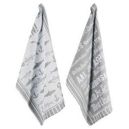 Geschirrtuch Pad "Heimat", grau, H:1cm L:70cm T:50cm, 100% Baumwolle, Geschirrtücher