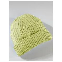Strickmütze Classic Basics, Damen, grün (lindgrün), Kunstfaser, Mützen