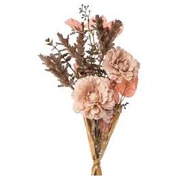 Kunstblumenstrauß Creativ green "Zinnien-Mix-Bund", rosa (altrosa), B:20cm H:58cm T:12cm, Polyester, Kunstpflanzen