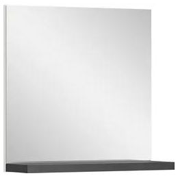 Wandspiegel Inosign "Skoskap, Breite 60 cm, 1 Ablageboden, inklusive Wandmontagematerial", grau (weiß, grau), B:60cm H:59cm T:18cm, Spiegelglas, Spiegel, Garderobenspiegel, Spiegel, Flurspiegel, Dielenspiegel, Spiegelpaneel