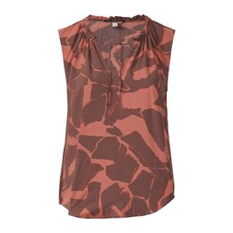 QS Bluse Damen Größe XXL apricot / weinrot