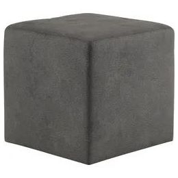 Hocker COTTA "Cuby", grau (steel), B:40cm H:40cm T:40cm, 100% Polyester, Hocker, Sitzwürfel, Cube, Sitzhocker