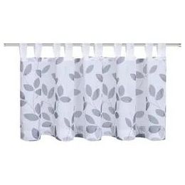 Scheibengardine GERSTER "Fay" Gr. 1, grau (anthrazit), B:140cm H:50cm, Polyester, Gardinen, HxB: 50x140, mit modernem Druckdesign