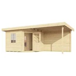 Saunahaus Weka "SALO 2", beige (natur), Saunaofen, externe Steuerung, 9 kW, Saunen, inkl. hochwertiger Elementsauna