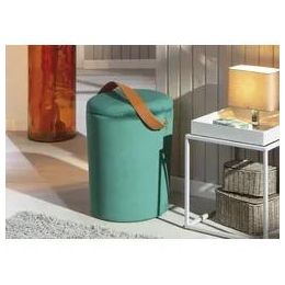Hocker Inosign "Papua", grün, B:35 H:45 T:35, Samtvelours;100% Polyester, Hocker