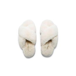 flip*flop Flip Flop Hausschuh "cross*fur 2" in weiÃŸ | Gr.: 42