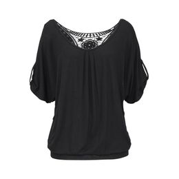 Lascana Strandshirt in schwarz | Gr.: 36-38