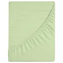 Spannbettlaken bellana "bellana coolTouch", grün (lind), 1 Stk., Jersey-Elasthan, 140-160x200-220, Jersey-Elasthan, Obermaterial: 49% Baumwolle, 36% Polyester, 12% Lyocell, 3% Elasthan, Bettlaken, mit kühlendem Klimagarn