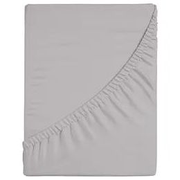Spannbettlaken bellana "bellana coolTouch", silber, 1 Stk., Jersey-Elasthan, 90-120x200-220 18-30, Jersey-Elasthan, Obermaterial: 49% Baumwolle, 36% Polyester, 12% Lyocell, 3% Elasthan, Bettlaken, mit kühlendem Klimagarn