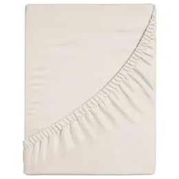 Spannbettlaken bellana "bellana coolTouch", weiß (schnee), 1 Stk., Jersey-Elasthan, 90-120x200-220, Jersey-Elasthan, Obermaterial: 49% Baumwolle, 36% Polyester, 12% Lyocell, 3% Elasthan, Bettlaken, mit kühlendem Klimagarn