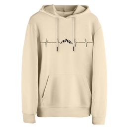 Cotton Prime Sweatshirt 'Pulsschlag Berge' male Beige size XXL