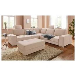 Sit & More Kopfstütze SIT & MORE "Santorini", beige, B:50cm H:25cm T:10cm, Luxus-Microfaser ALTARA NUBUCK (100% Polyester);Luxus-Microfaser (90% Polyester, 10% Polyamid);Struktur (100% Polyester), Polsterauflagen