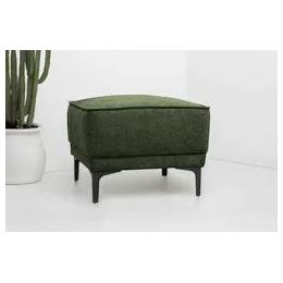 Polsterhocker Places of Style "Oland", grün, B:56 H:45 T:58, 100% Polyester, Hocker, passend zur Serie OLAND