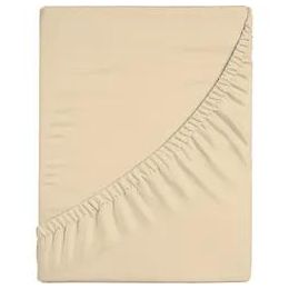Spannbettlaken bellana "bellana premiumstretch", beige (natur), 1 Stk., Jersey-Elasthan, 140-160x200-220, Jersey-Elasthan, Obermaterial: 95% Baumwolle, 5% Elasthan, Bettlaken, super elastisch