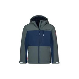 Trollkids Softshell-Jacke "Bergsfjord" in Efeugrün/Marine | Gr.: 140