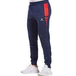 Erima Herren Six Wings Trainingshose in new navy/rot | Gr.: S