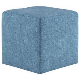 Hocker COTTA "Cuby", blau (azure), B:40cm H:40cm T:40cm, 100% Polyester, Hocker, Sitzwürfel, Cube, Sitzhocker