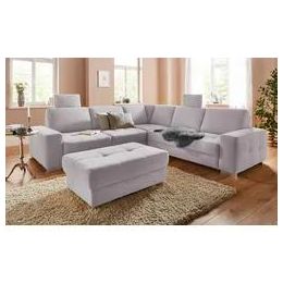 Sit & More Kopfstütze SIT & MORE "Santorini", silber, B:50cm H:25cm T:10cm, Luxus-Microfaser ALTARA NUBUCK (100% Polyester);Luxus-Microfaser (90% Polyester, 10% Polyamid);Struktur (100% Polyester), Polsterauflagen