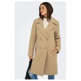 Langmantel Only "ONLADINA LIFE LONG COAT CC OTW", Damen, Gr. M, braun (tannin), Web, Obermaterial: 100% Polyester, unifarben, modisch, regular fit lang, Langarm, Mäntel