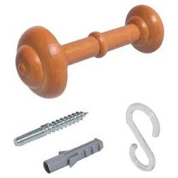 Raffhalter Liedeco, braun (kirschbaumfarben), Materialmix, Raffhalter, Schalhalter 12 cm