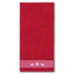 Handtuch Dyckhoff "Oktoberfest", rot (granat), B:50cm L:100cm, Frottier, Frottier, Handtücher, Made in Germany
