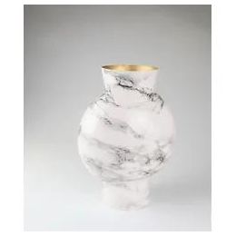 Dekovase AM Design "aus Metall", weiß, B:23cm H:30cm, Metall, Vasen, BxH: 23x30 cm