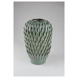 Dekovase AM Design "aus Keramik", blau (türkis), B:23cm H:35cm, Keramik, Vasen, BxH: 23x35 cm
