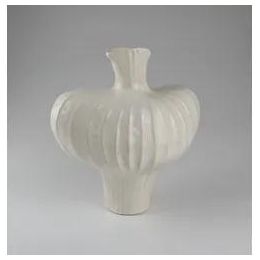 Dekovase AM Design "aus Keramik", weiß, B:23cm H:22cm, Keramik, Vasen, BxH: 23x22 cm