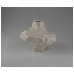 Dekovase AM Design "aus Keramik", weiß, B:22cm H:18cm, Keramik, Vasen, BxH: 22x18 cm