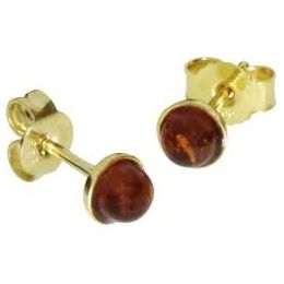 Paar Ohrstecker OSTSEE-SCHMUCK "OSTSEE-SCHMUCK Ohrstecker Classic 4 mm Ohrstecker Classic 4 mm", gelb, Ohrringe, Damen, 5mm rund, Gelbgold 333