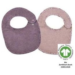 Wörner Lätzchen WÖRNER "at home Druckknopflatz 22x29 cm 2er Set", Baby, rosa, Baumwolle, Lätzchen, Biobaumwolle, maschinenwaschbar, trocknergeeignet