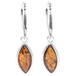 Paar Ohrhänger OSTSEE-SCHMUCK "OSTSEE-SCHMUCK Ohrhänger Classic 13 x 6 mm", weiß, Ohrringe, Damen, 33 x 8mm, Silber 925 (Sterlingsilber)