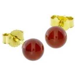 Paar Ohrstecker OSTSEE-SCHMUCK "OSTSEE-SCHMUCK Ohrstecker Kugel 5 mm Ohrstecker Kugel 5 mm", gelb, Ohrringe, Damen, 5mm Durchmesser, Gelbgold 333
