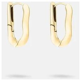 Paar Creolen Liebeskind Berlin "Schmuck Geschenk Edelstahl Ohrringe The Melting Organic", gold (gelbgoldfarben), Ohrringe, Damen, Edelstahl