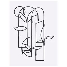 Garderobenhalter Heine HOME, grau, B:60cm H:78cm T:6cm, Metall, Garderobenhalter