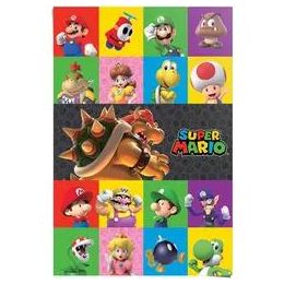 Poster Reinders "Super Mario - characters", farbe bild(er): mehrfarbig, B:61cm H:91,5cm T:0,1cm, Bilder, Poster, Kinderzimmer - Mehrfarbig - 150 gr. Papier - Games - 61x91,5 cm