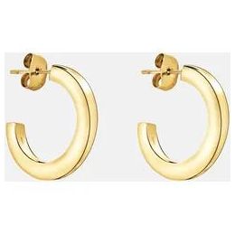 Paar Creolen Liebeskind Berlin "Schmuck Geschenk Edelstahl Ohrringe The Love Bond", gold (gelbgoldfarben), Ohrringe, Damen, Edelstahl
