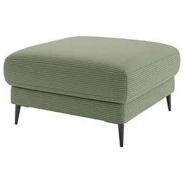Polsterhocker Inosign "Downtown", grün (turtle), B:80cm H:44cm T:80cm, 88% Polyester, 12% Polyacryl, Hocker, passend zur Serie, auch in Cord